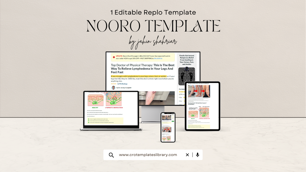 Nooro Replo Advertorial Template – CRO Templates Library